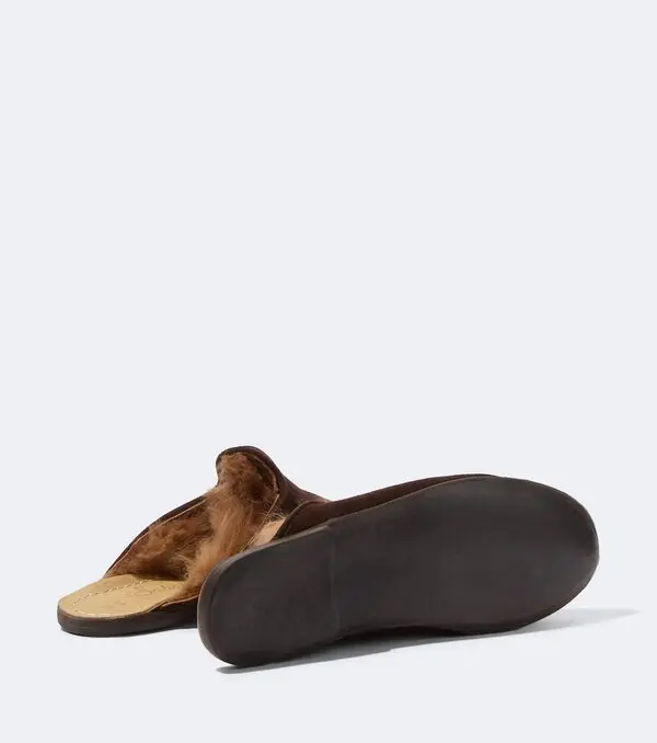 Sabah Shearling-lined Suede Mules