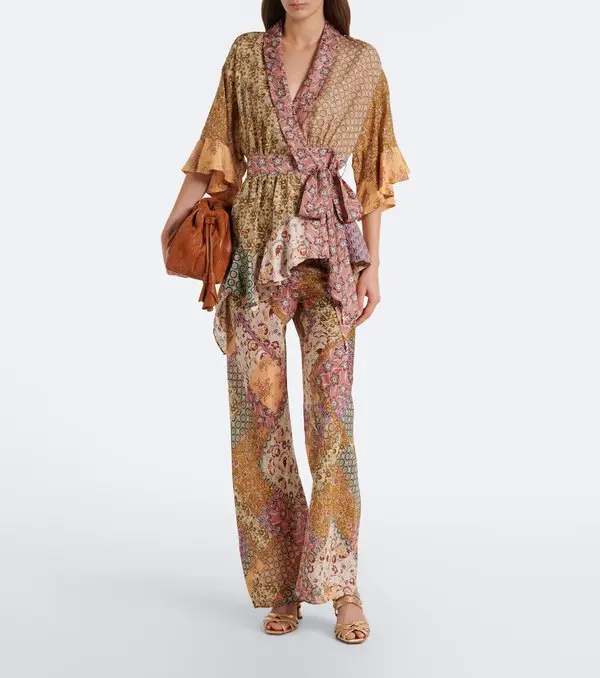 Zimmermann Fairlight Silk Habotai Wide-leg Pants