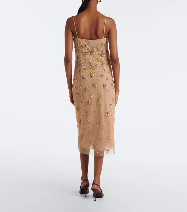 Costarellos Embellished Lace-trimmed Cocktail Dress
