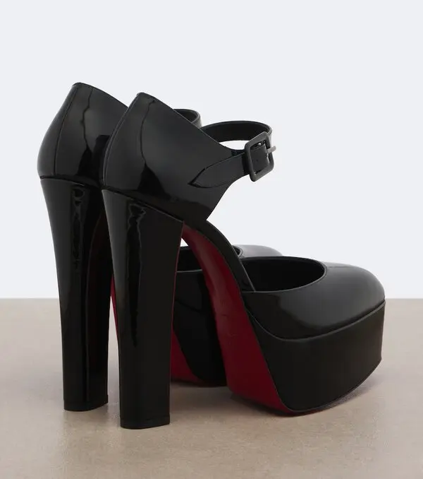 CHRISTIAN LOUBOUTIN Jenna Patent Leather Platform Pumps