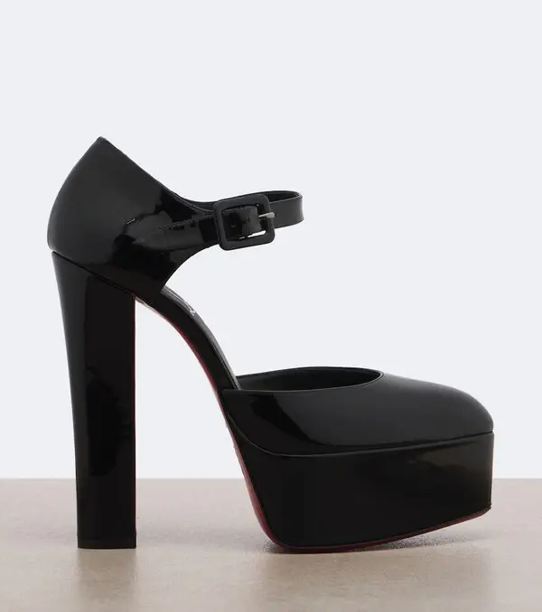 CHRISTIAN LOUBOUTIN Jenna Patent Leather Platform Pumps