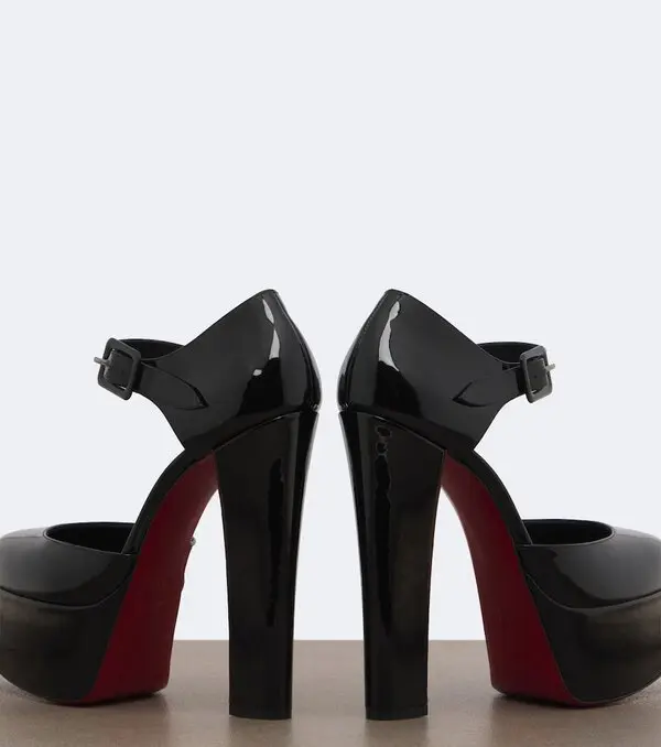 CHRISTIAN LOUBOUTIN Jenna Patent Leather Platform Pumps
