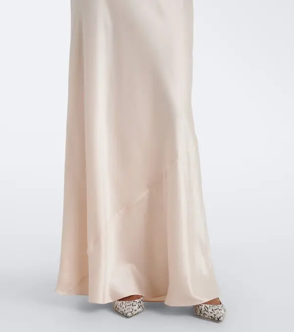Posse Blake Lace-trimmed Silk Satin Maxi Dress