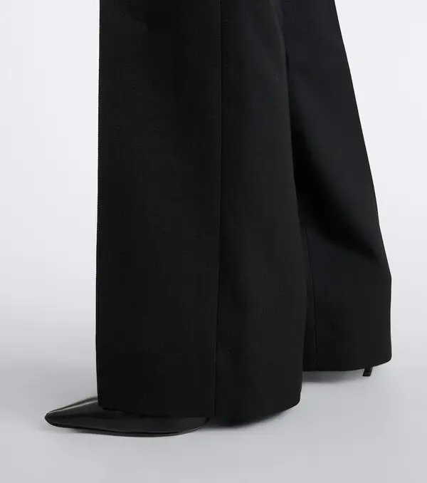 Balmain Virgin Wool Gabardine Straight Pants