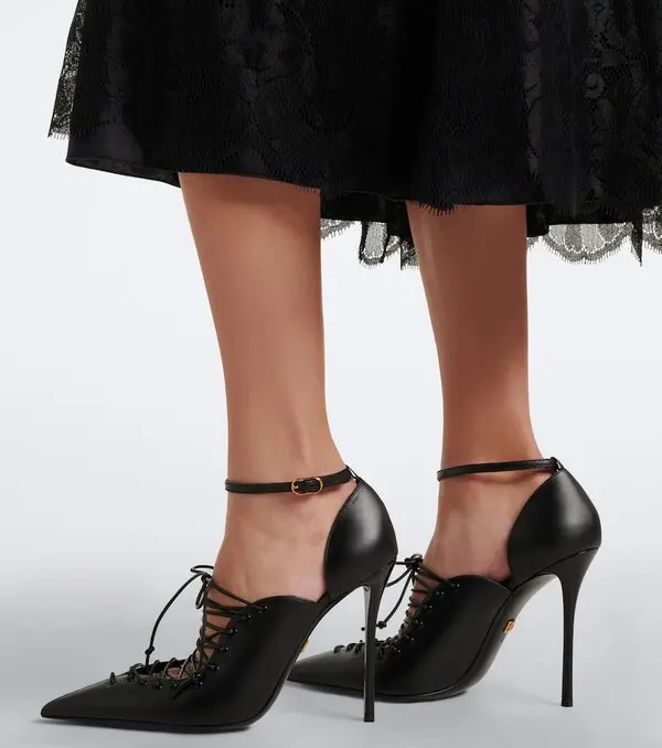 Dolce & Gabbana Leather Lace-up Pumps