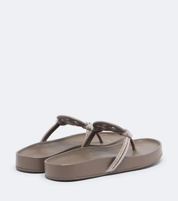 Tory Burch Miller Cloud Leather Thong Sandals