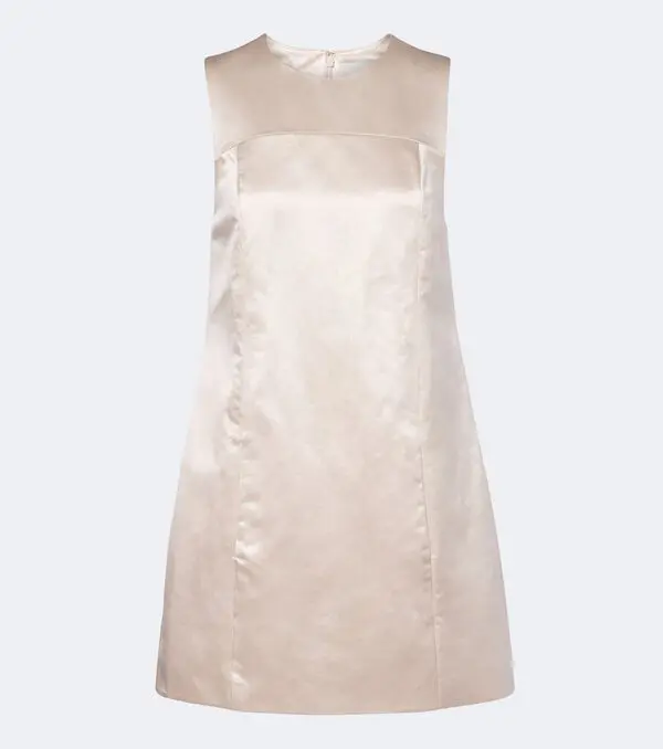 Posse Chester Cotton And Silk Satin Shift Dress - Pink