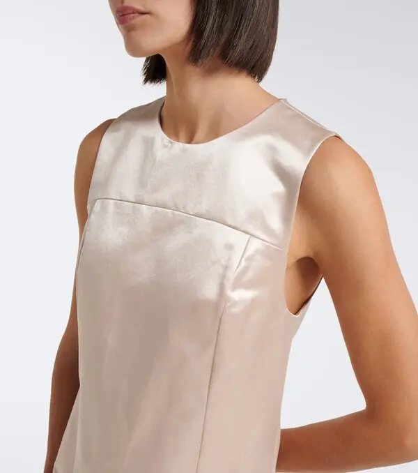 Posse Chester Cotton And Silk Satin Shift Dress