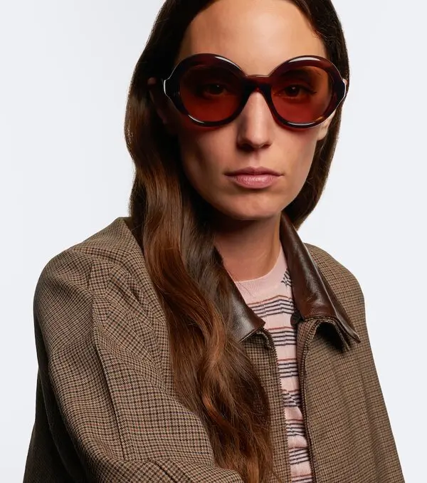 Prada Shadowplay Round Sunglasses
