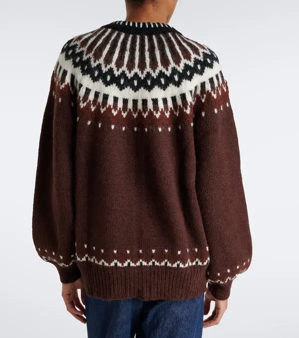 DÔEN Hue Fair Isle Alpaca And Wool-blend Cardigan