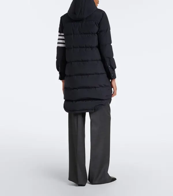 Thom Browne 4-bar Hooded Down Coat
