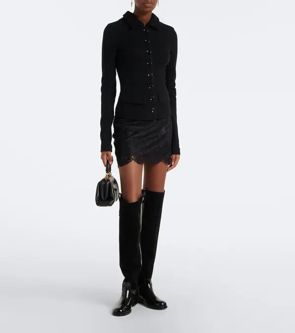 Dolce & Gabbana Dg Leather And Suede Over-the-knee Boots
