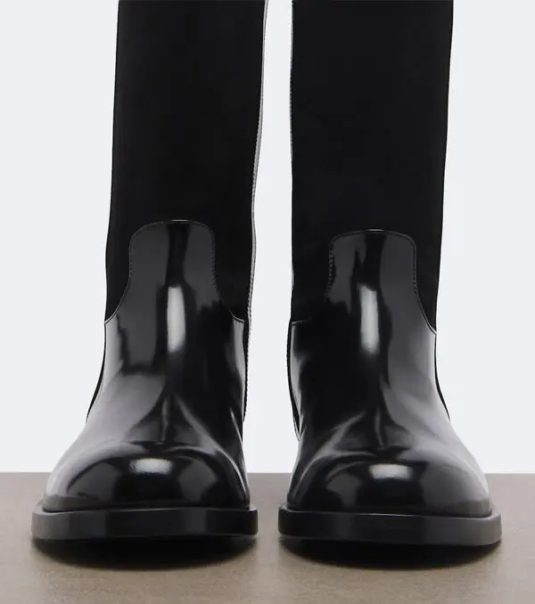 Dolce & Gabbana Dg Leather And Suede Over-the-knee Boots