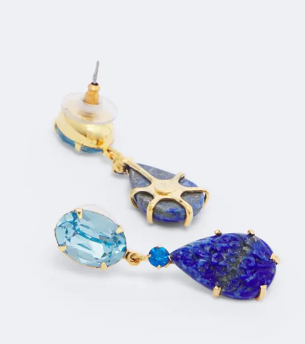 JENNIFER BEHR Ambrose Embellished Earrings With Lapis Lazuli