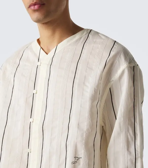 Jacquemus Venice Striped Cotton And Silk Shirt