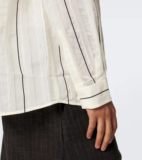 Jacquemus Venice Striped Cotton And Silk Shirt