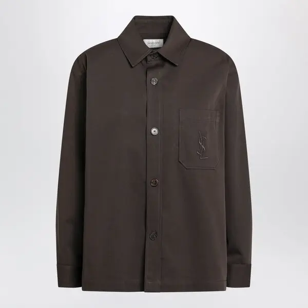 Saint Laurent Dark Cassandre Shirt Jacket