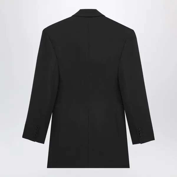 Saint Laurent Double-breasted Tuxedo Jacket In Virgin Wool