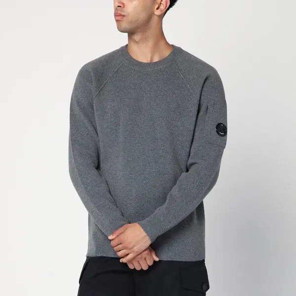 C.P. COMPANY Grey Wool-blend Sweater
