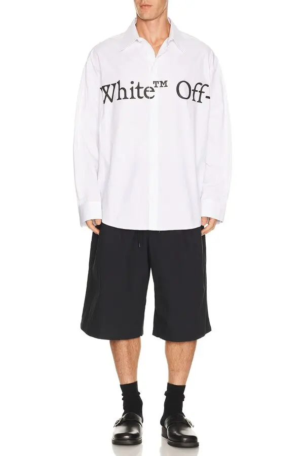 Off-White Bookish Scarf Poplin Overshirt