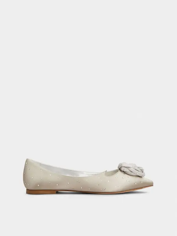 ROGER VIVIER Rose Vivier Ballerinas In Satin