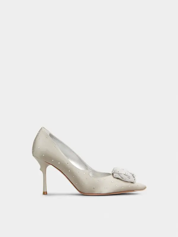 ROGER VIVIER Rose Vivier Pumps In Satin