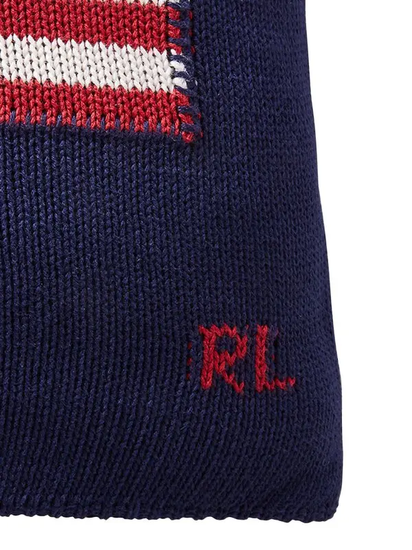 Ralph Lauren Rl Flag Cotton & Linen Throw Pillow