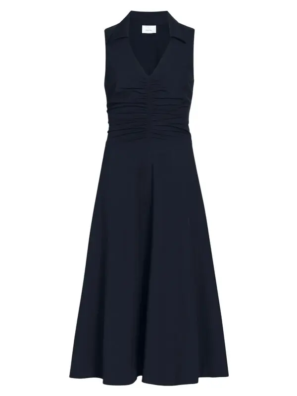 Cinq À Sept Kilda Ruched Midi-dress - Navy