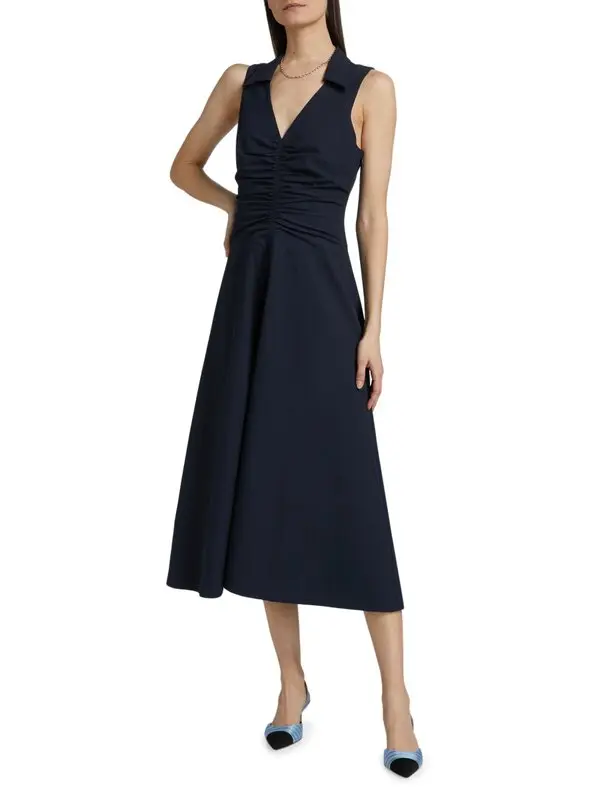 Cinq À Sept Kilda Ruched Midi-dress