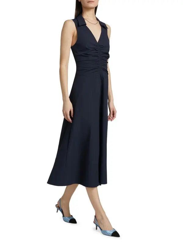 Cinq À Sept Kilda Ruched Midi-dress