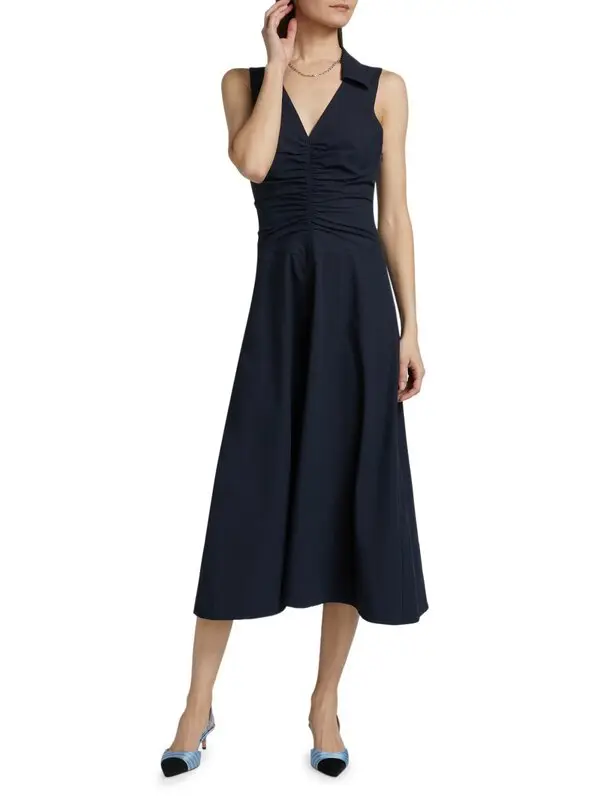 Cinq À Sept Kilda Ruched Midi-dress