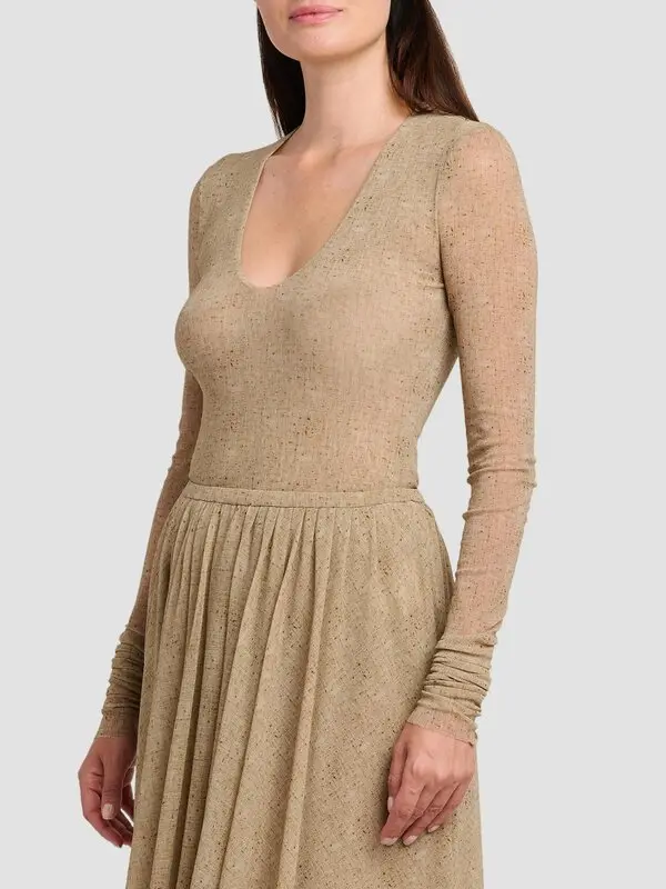 Alberta Ferretti V-neck Bodysuit
