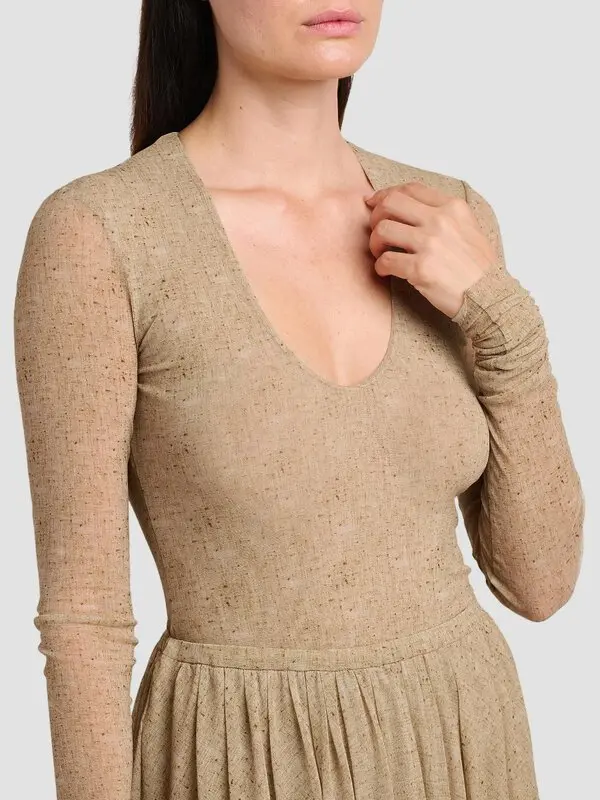 Alberta Ferretti V-neck Bodysuit