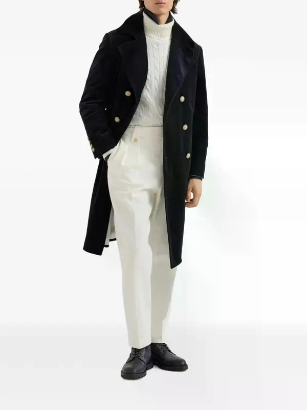 Brunello Cucinelli Comfort Cotton And Cashmere Corduroy One-and-a-half Breasted Coat