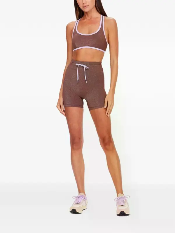 The Upside Galaxia Metallic-effect Compression Shorts