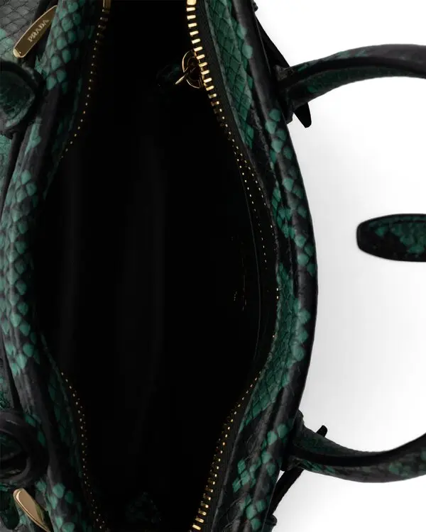 Prada Bonnie Small Ayers Leather Handbag - Green