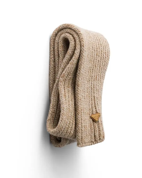 Prada Wool And Mouliné Cashmere Scarf