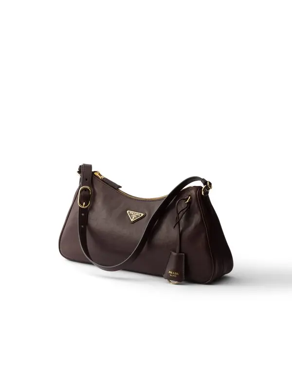 Prada Aimée Large Nappa Leather Bag - Brown