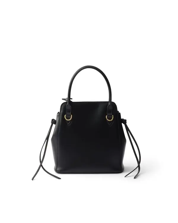 Prada Carry Mini Leather Handbag - Black