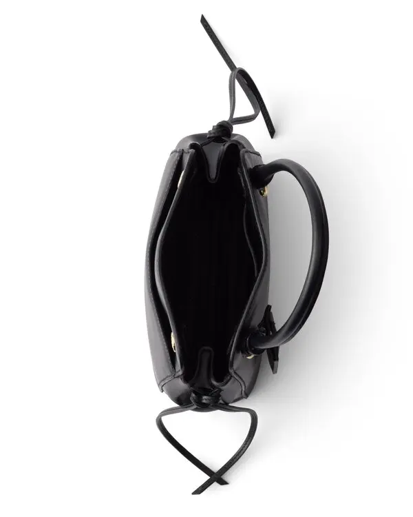 Prada Carry Mini Leather Handbag - Black