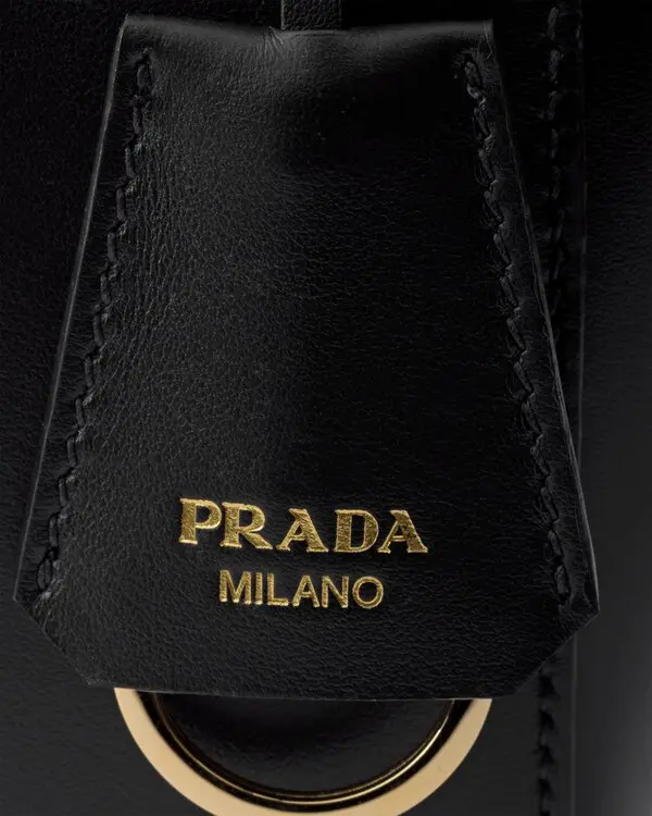 Prada Carry Mini Leather Handbag - Black