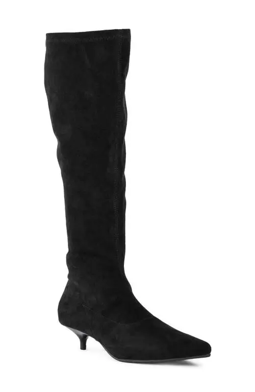 Seychelles Confident Stretch Faux Suede Tall Boot - Black