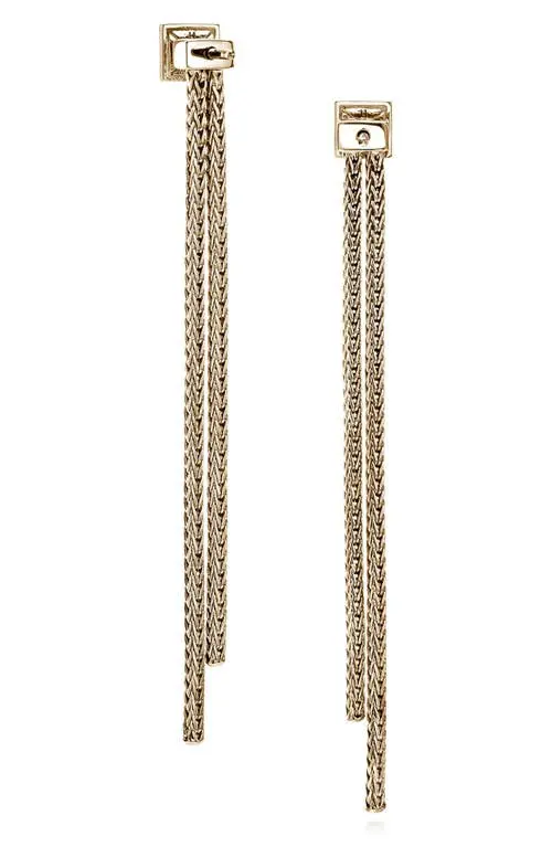John Hardy Icon 14k Diamond Drop Earrings