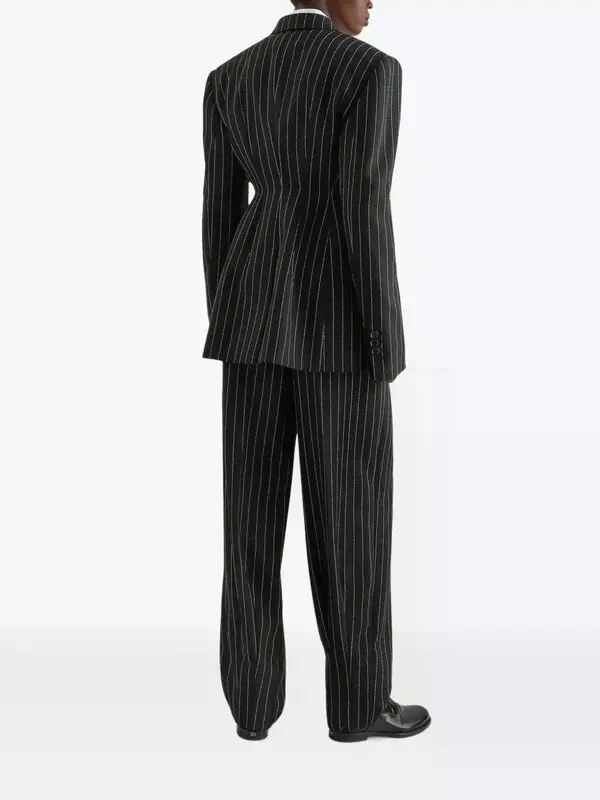 Dolce & Gabbana Single-breasted Pinstripe Wool Blazer