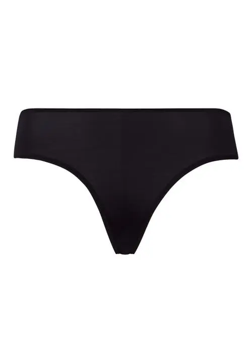Hanro Satin Deluxe Satin Jersey Bikini - Black