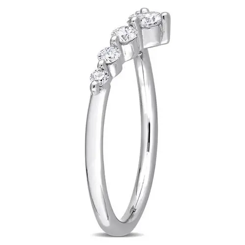 JULIANNA B. 3/8 Ctw Lab Grown Diamond Chevron Ring