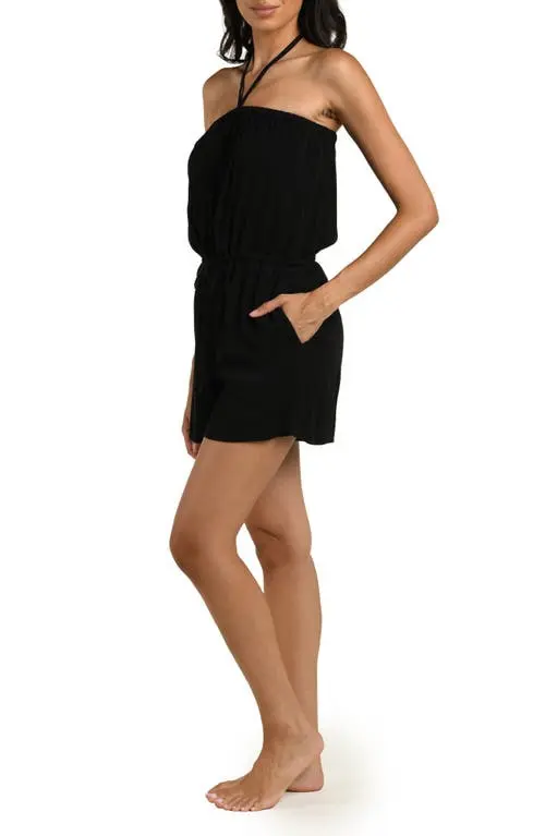 La Blanca Crinkle Charm Romper - Black