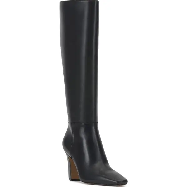 Vince Camuto Bennidy Leather Tall Boot - Black