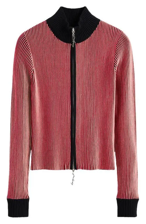 Desigual Ribbed Zip Sweater