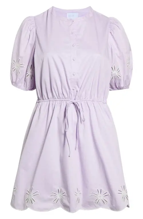 SUGARLIPS Luniar Embroidered Minidress - Lavender